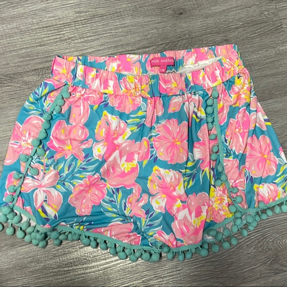 Simply Southern | Shorts | Simply Southern Pink And Blue Floral Womens ...